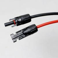 China Black Solar Panel Extension Cable 50 Feet 10AWG 6mm2 Solar Extension Cable for sale
