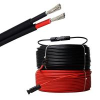 China Copper Conductor DC Solar Cable 4mm2 Black / Red 5.5mm Outer Diameter for sale