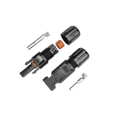 China 30A Solar Panel Connectors with PC Material and Tinned Plated Finish for Panel Mount Applications for sale