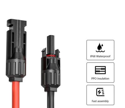 China 105°C Temperature Rating TPE Solar Panel Extension Cable With Tinned Copper Conductor for sale
