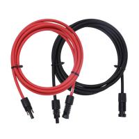 China Black / Red Solar Panel Extension Cable Featuring Tinned Copper Conductor And PC 9330 Jacket Material for sale