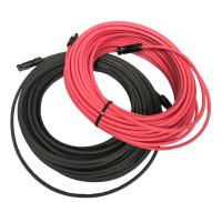 China Flexible Black Solar Panel Extension Cable Length 10ft Temperature Rating 105°C for sale
