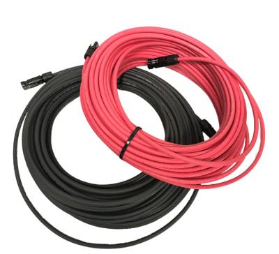 China Flexible Black Solar Panel Extension Cable Length 10ft Temperature Rating 105°C for sale
