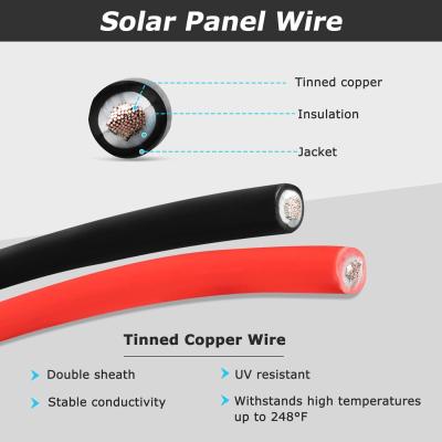 China 4 / 6mm2 Solar PV Cable With Temperature Rating -40C-90C For Solar Mounting System for sale