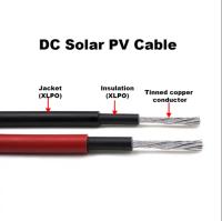 China Black / Red Solar Direct Current Cable For Extreme Temperature Conditions -40C To 90C for sale