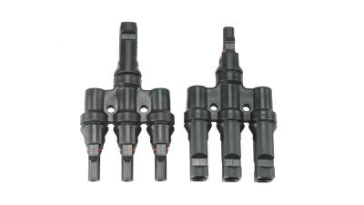 China 1000VDC Waterproof Solar Branch Connector Class II IP67 Rated -40.C To 85.C Temperature Range for sale
