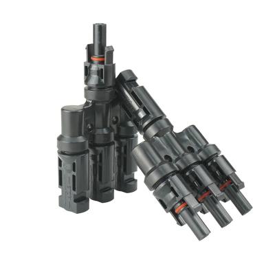 China 6000V 50Hz Test Voltage Solar Branch Connectors Waterproof Copper IP67 Rated Electric Connector for sale