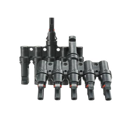 China Waterproof Dustproof Solar Branch Connector With Copper Tin Plated Contacts 30A 1000VDC PPO Cable for sale
