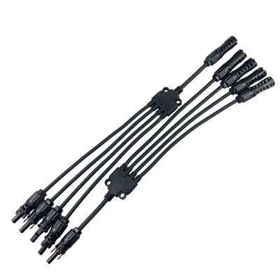 China IP67 PPO Solar Branch Connector Contact Resistance Below 0.5 M Ohm for sale