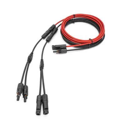 China 10 Feet Black And Red Solar Power Cable Harness 1500V 4mm2/6mm2 For Solar Energy System for sale