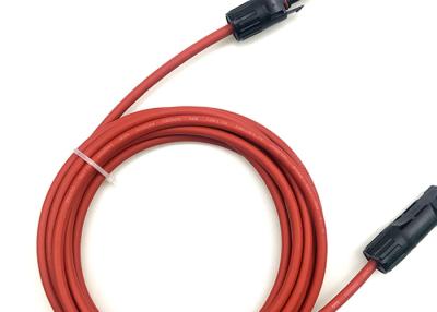 China TUV Certified Single Core Solar Cable with Connector - 1000V DC, 30A Rating, IP68 Dust & Water Resistance for sale