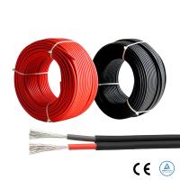 China Black & Red Color Stranded Conductor Solar PV System Cable 6mm2 with Customization for sale