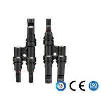 China IP67 T Branch Solar Connector 1000V DC 30A with PPO Material and Crimp Connection for Outdoor Power Systems for sale