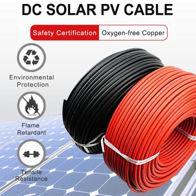 China TUV DC Solar Cable 6mm2 XLPE Insulation 100m Roll for sale