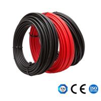 China 100metre Tuv Solar Panel Pv Cable Dc Rated 4mm² Connector Crimp Wire Red Black for sale