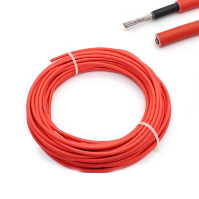 China Tuv 50 Meters 4mm2 12awg Photovoltaic Wire Solar Wire Red Or Black Pv Cable for sale