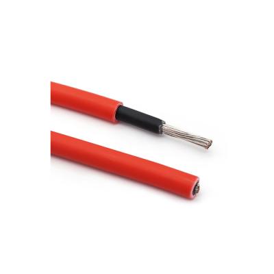 China 4mm2 Solar Cable Photovoltaic Wire with XLPO Jacket - 1500V DC, 50A, TUV Certified Copper Conductor for sale