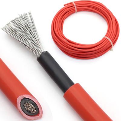China 1KV Photovoltaic Cable 6mm2 Solar Power Wire Tuv For Pv Panels Connection Red Black for sale
