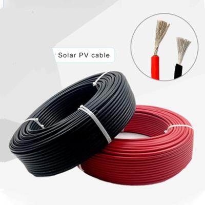 China TUV CE 6mm² Solar Panel Extension Cable PV Cable 10AWG Wire 200M Black XLPO for sale