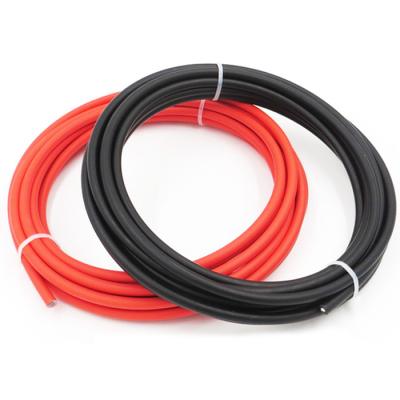 China Dc Rated 4mm² Solar Connector Crimp Odm Solar Panel Wire Red Black for sale