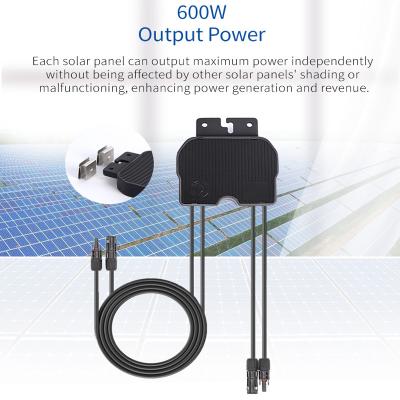 China 16A Solar Panel Optimizer with 1500V Input, 600W Power, RS485/Wi-Fi Communication and IP68 Protection for sale
