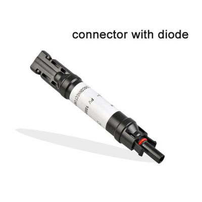 China PPO Solar Diode Connector 10-30A DC1000V IP67 Black with 4.0mm Pin and 20-Year Service Life for sale
