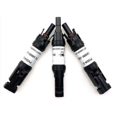 China IP67 Solar Diode Connector 1000V DC Torch Type with 8-15A Rating for PV Systems for sale