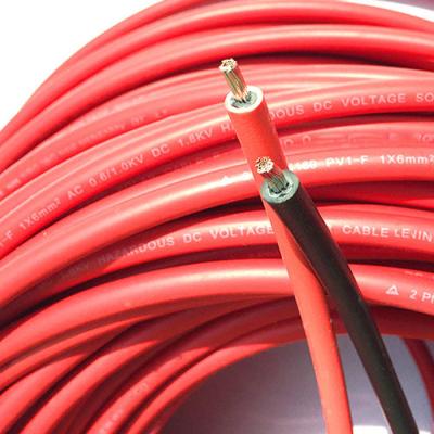 China 4mm² Single Core Solar Cable 1m 1000V DC Tinned Copper for sale