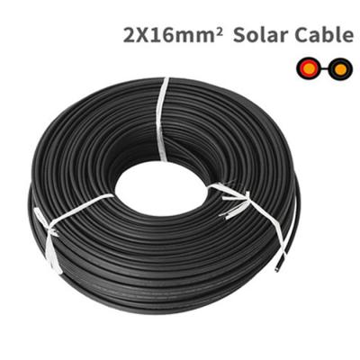 China 16mm 2 Core Solar Cable Tinned Copper -40°C to 90°C TUV Certified 1800V DC Photovoltaic Wire for sale