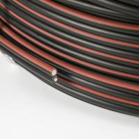 China 2x4mm² Tinned Copper Solar Cable 1500V DC Twin Core with 70A Current Rating and TÜV Certification for sale