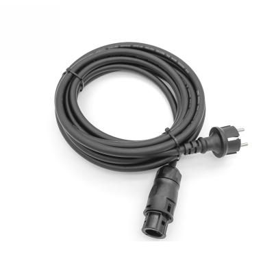 China 10m IP68 Solar Power Cable with 25A Rated Current for Micro Inverter AC Extension for sale