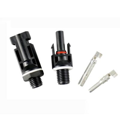 China CE Certified UL94-V0 Heat Resistant 6mm2 Solar Panel Connectors with Copper Silver Plated Contacts for sale