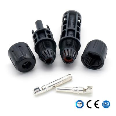 China TUV Approved 2.5mm 4mm 6mm Male and Female Solar PV Connector IP67 1500V DC 30A Dust Resistant UL94-V0 for sale