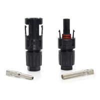 China PPO Shell Solar Panel Connectors with ISO9001 Certification Double Seal Ring and Snap-in Safety Locking for sale