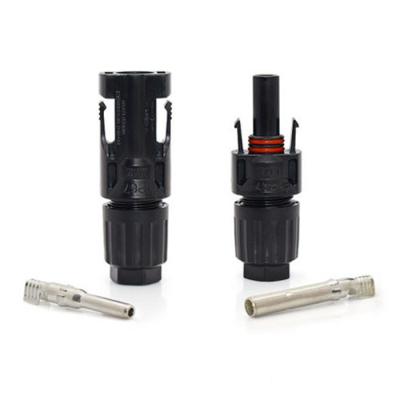 China PPO Shell Solar Panel Connectors with ISO9001 Certification Double Seal Ring and Snap-in Safety Locking for sale