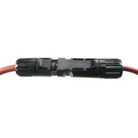 China UL94V-O Flame Class Solar Panel Connectors with 14-10 AWG Wire Gauge and Black Color for Secure Solar PV Connections for sale