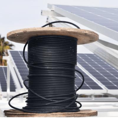 China 100m Rolls DC Solar Cable with Cross-linked Polyolefin Jacket and XLPE Sheath Material for sale