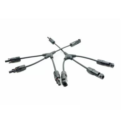 China Low Smoke Emission UV Resistant Halogen Free Solar Branch Connector with 4mm2 Solar Cable for sale