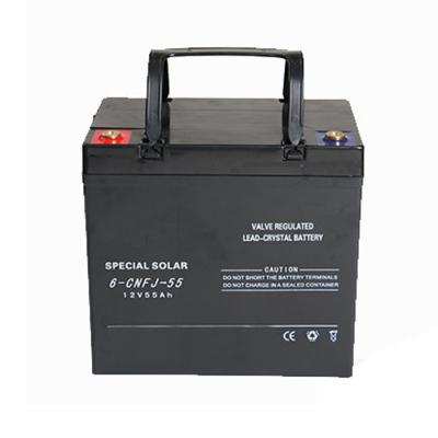 China 55AH Capacity 12V Voltage Solar Battery with F3/L1 Terminal for Efficient Energy Storage for sale