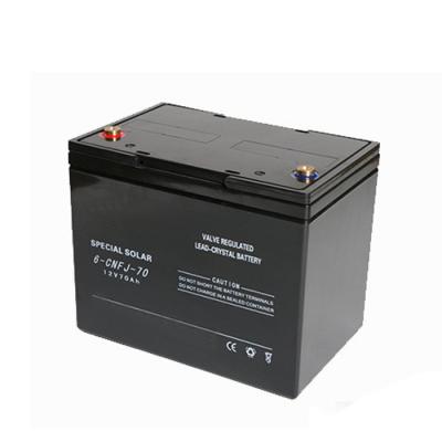 China 70AH Solar Power Battery Item No 6CNFJ70 Energy Storage Solution Compatible with Solar Panels and Off Grid Power Systems for sale