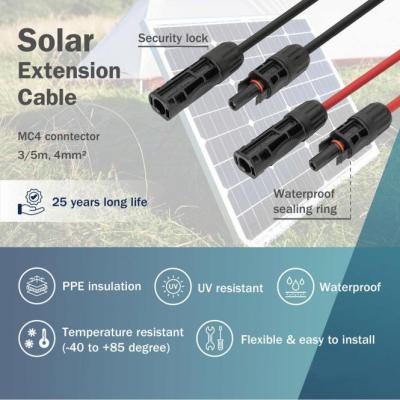 China 6mm2 Inner Conductor DC Solar Cable Comprising Tinned Copper Conductor and XLPE Jacket Material Ideal for Solar Power Wiring for sale