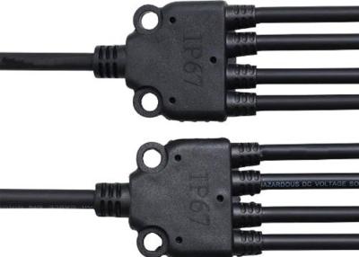 China Black Solar Panel Branch Connector 30A PPO IP67 DC 1000V  Plug / Socket for sale