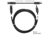 China 4mm² Solar Cable Extension 3m Length with 30A Rated Current and IP67 Waterproof Connectors for PV Systems for sale