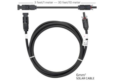 China 4mm² Solar Cable Extension 3m Length with 30A Rated Current and IP67 Waterproof Connectors for PV Systems for sale
