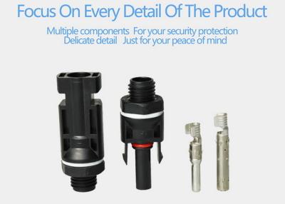 China TUV Certified MC4 Solar Connectors 30A 1000V DC IP67 Waterproof with Copper Silver Plating for sale