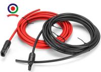 China 20 Feet 10AWG Single Wire Solar Extension Cable With Female And Male Connectors for sale