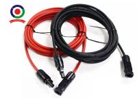 China 10AWG Solar Panel Extension Cable Wire - 50ft Red + 50ft Black Pair, 1500V Rating, 98A Capacity for sale