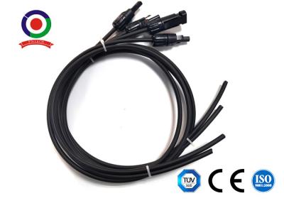 China 2.5mm 14AWG Solar Panel Extension Cable Copper Wire Black And Red With Connector for sale