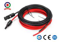 China 10m Black Red Extension 4mm2 Cable With Male And Female Solar Connector Harness for sale