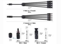 China 10AWG ODM 4 To 1 Y Type Branch Connector Solar for sale
